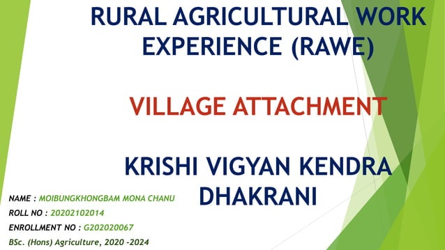 VILLAGE ATTACHMENT For rural agriculture PPT.pptx