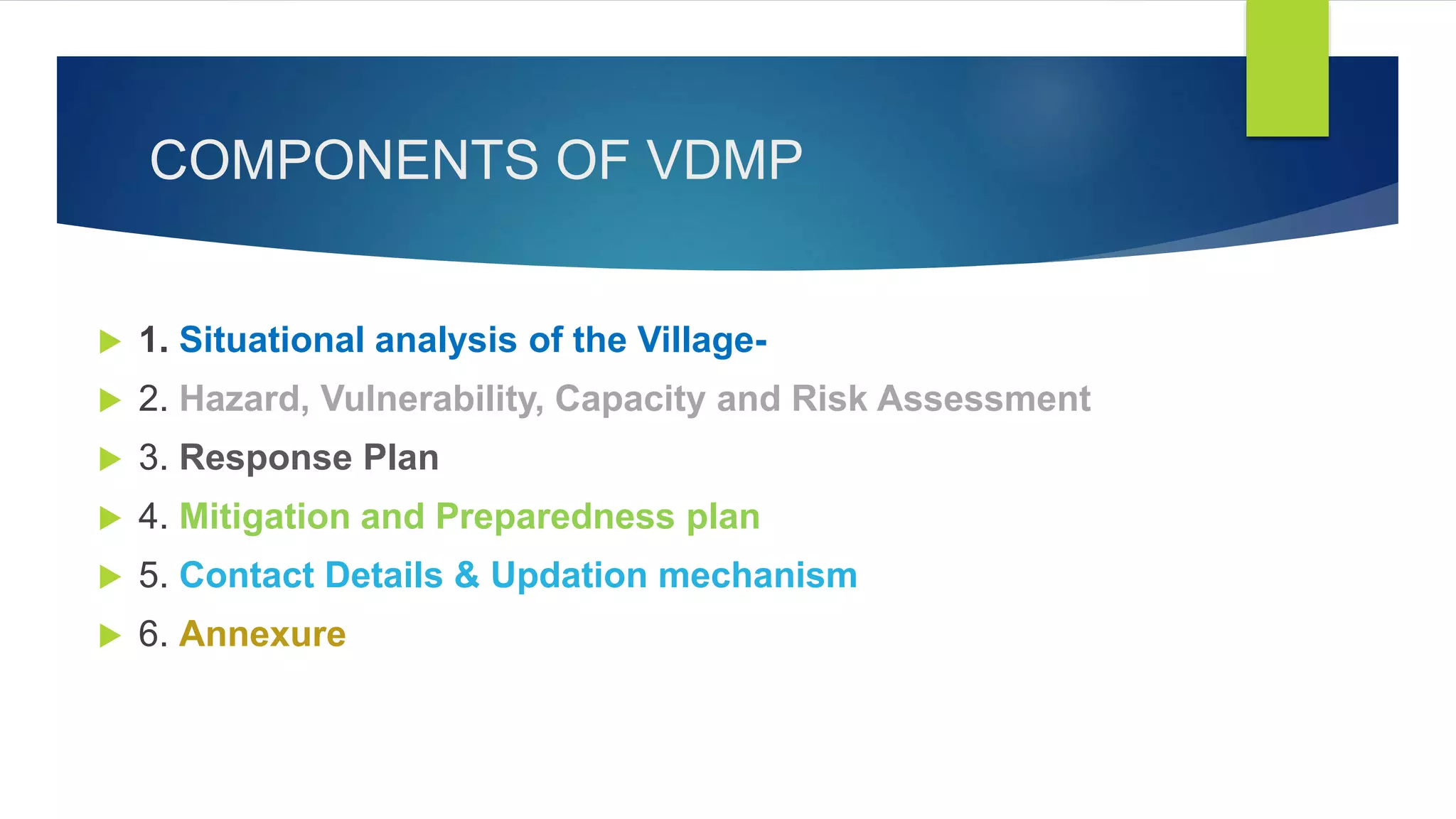 Village disaster management plan | PPTX