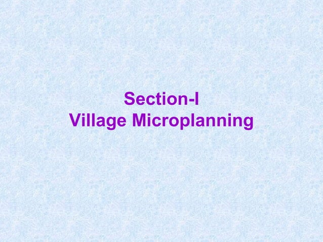 Village microplanning -_lessons_from_maharashtra | PPT