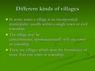 Villages | PPT
