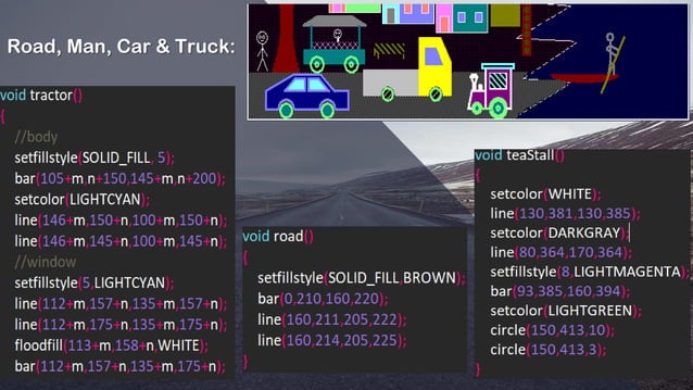 Village scenery graphics C programming | PPTX | Computing | Technology ...