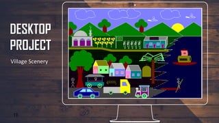 Village scenery graphics C programming | PPTX