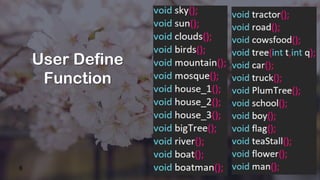 Village scenery graphics C programming | PPTX