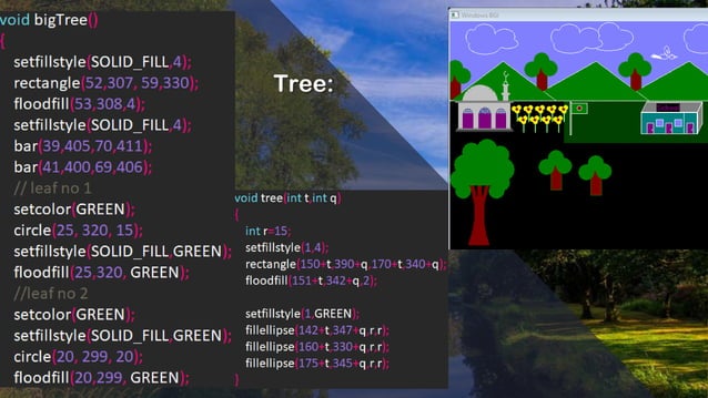 Village scenery graphics C programming | PPTX | Computing | Technology ...