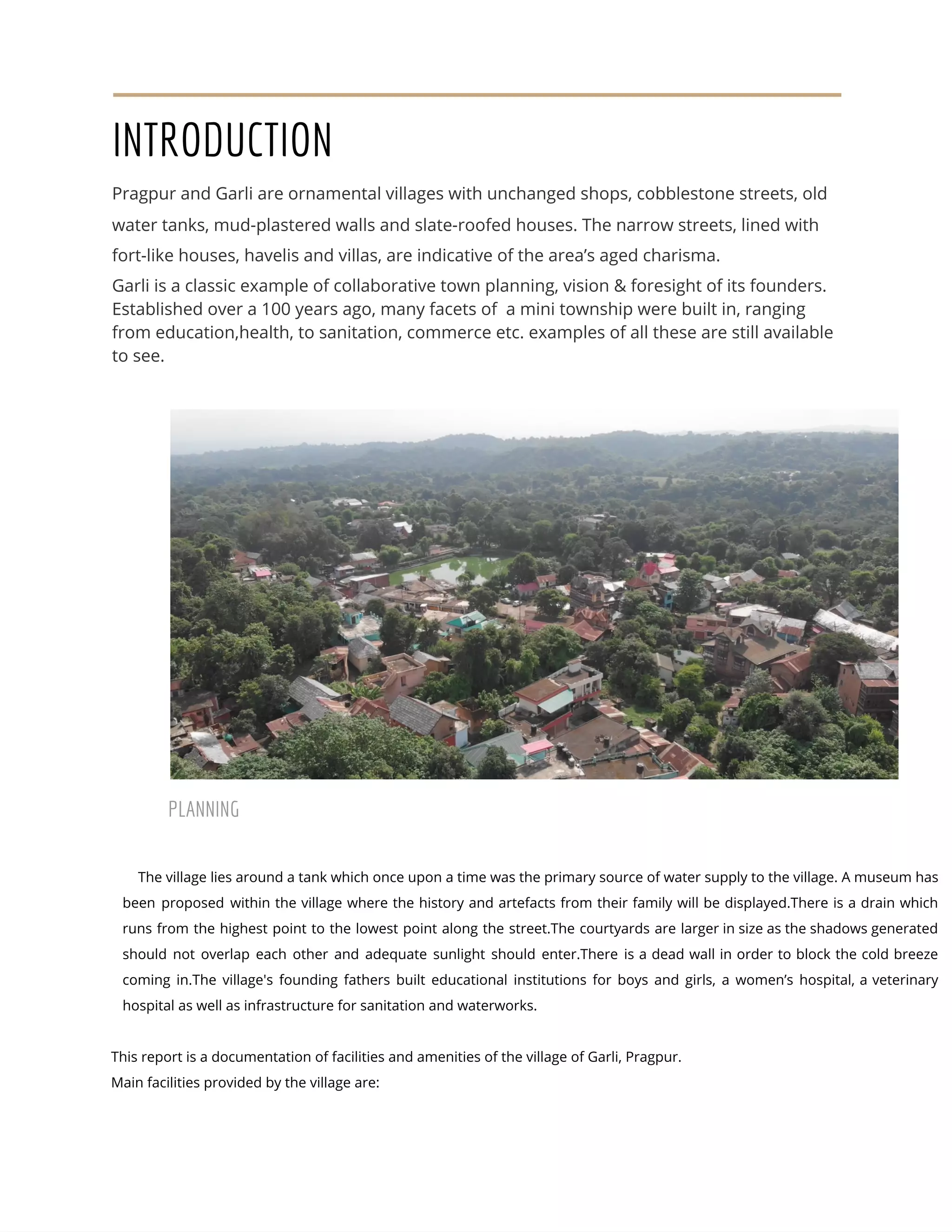 Village study GARLI, PRAGPUR -facilities | PDF