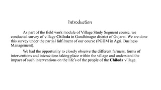 Village survey chiloda ,Gandhinagar,Gujarat | PPTX