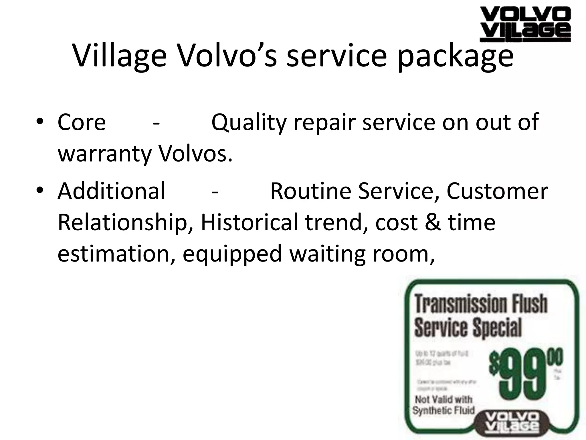 Village Volvo Case Study Solution | PPTX