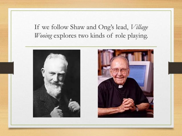 Village Wooing: A Play about Reading and Writing | PPT