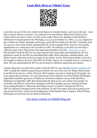 Villain Essay | PDF