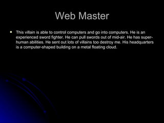 Villains in my stories | PPT