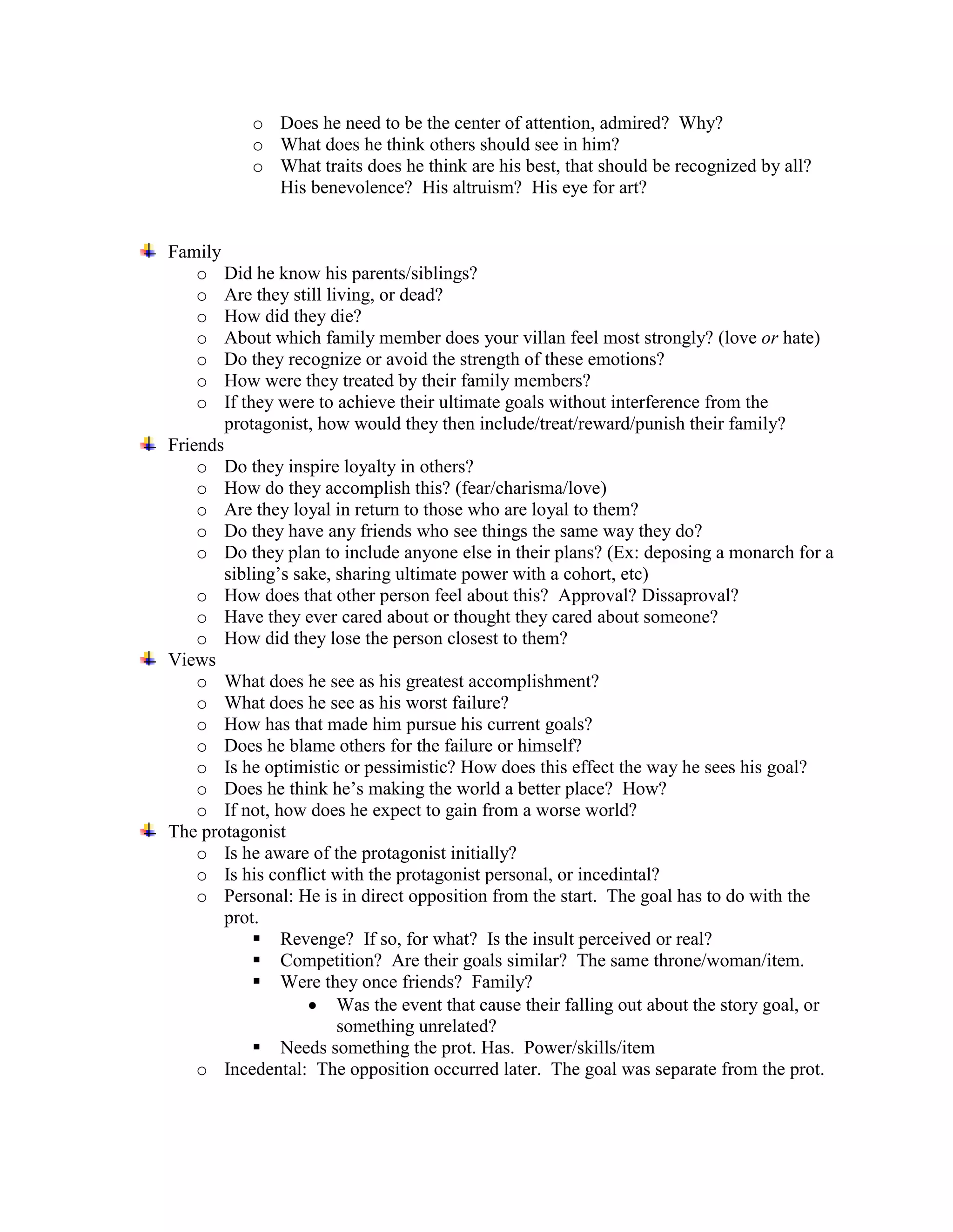 Villain workshop - outline | DOCX