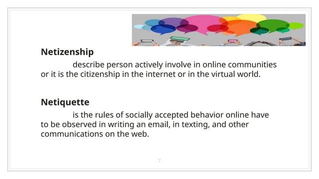 Netizenship and netiquette online communities | PPTX | Internet for ...