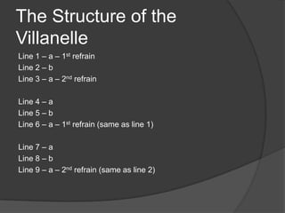 Villanelle poetry | PPTX