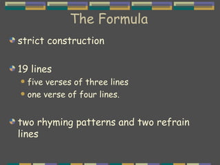 Villanelle 2revised | PPT