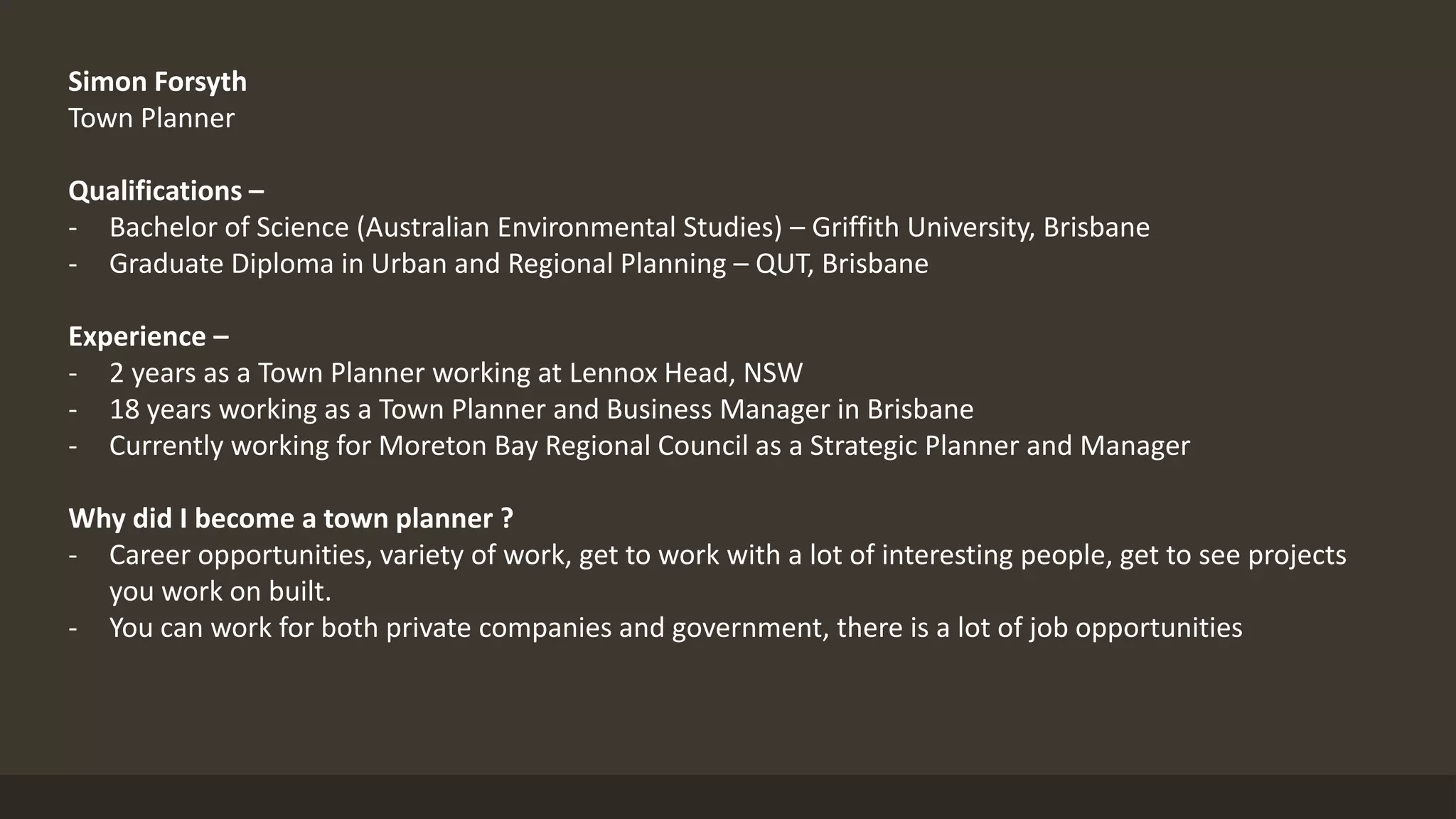 Town Planning by Simon Forsyth | PPTX