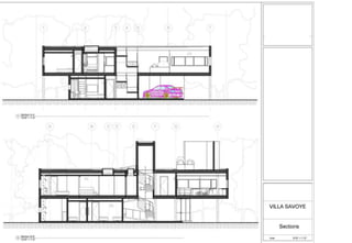 Villa Savoye Section Drawings