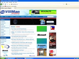 Villman Computers Online | PPTX | Operating Systems | Computer Software and Applications