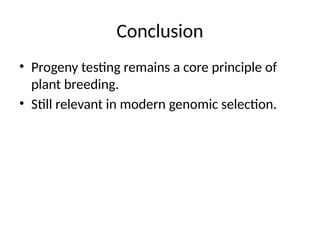 Vilmorin principle of progeny selection. | PPTX