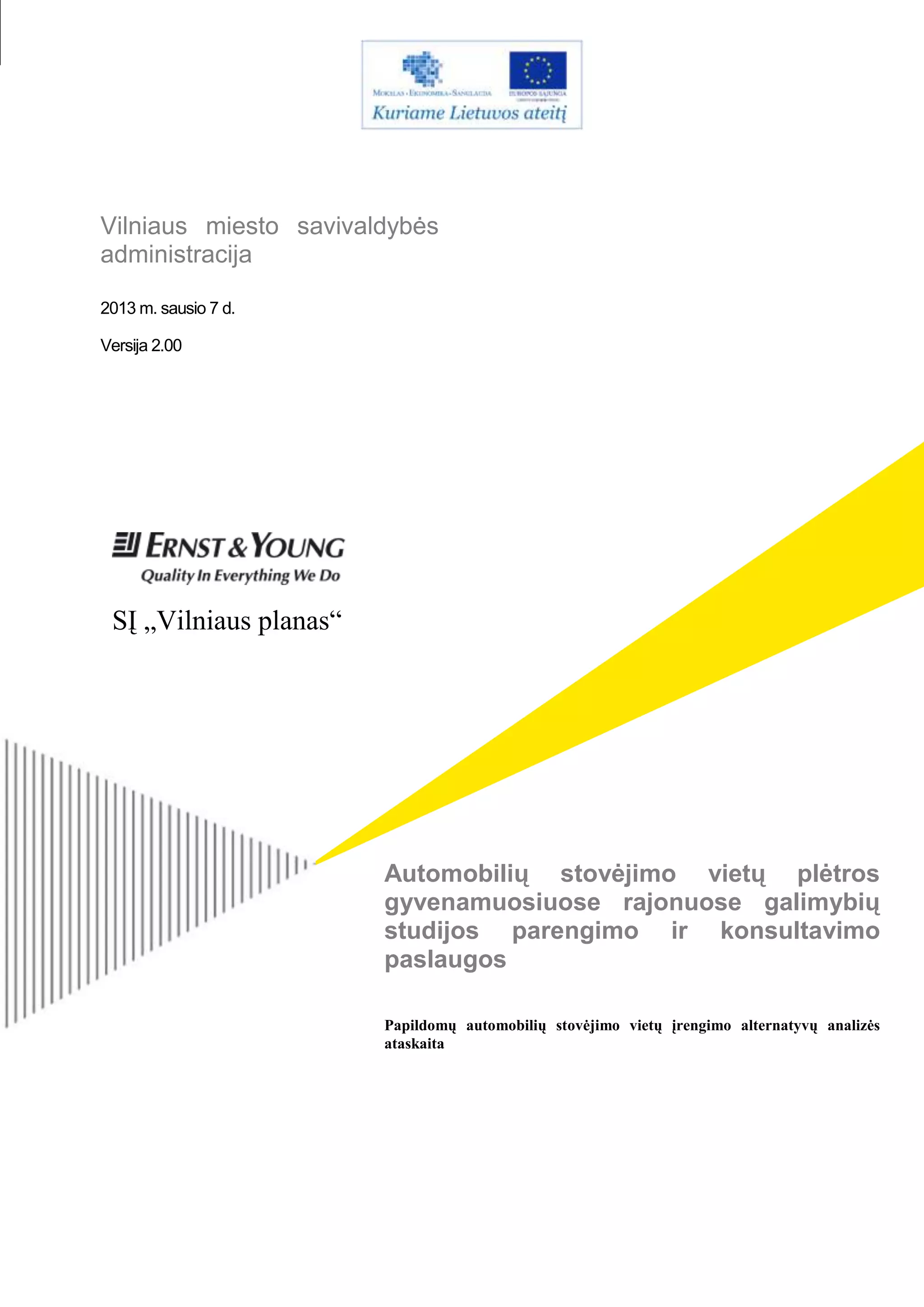 Automobilių statymas Vilniaus mieste | DOCX