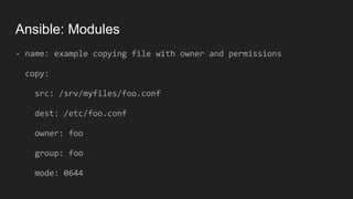 Ansible: infrastructure automation for everyone | PPT