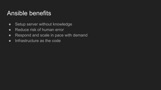 Ansible: infrastructure automation for everyone | PPT