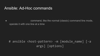 Ansible: infrastructure automation for everyone | PPT