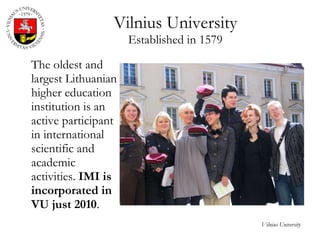 Vilnius university | PPT