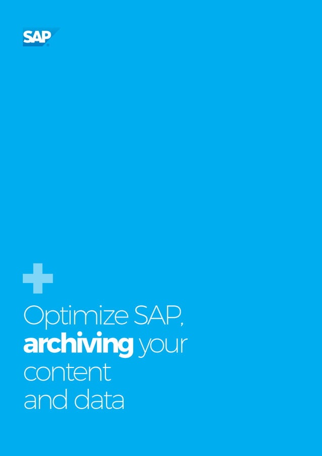 Optimize SAP, archiving your content and data | PDF