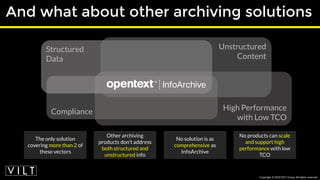 VILT - Archiving and Decommissioning with OpenText InfoArchive | PDF
