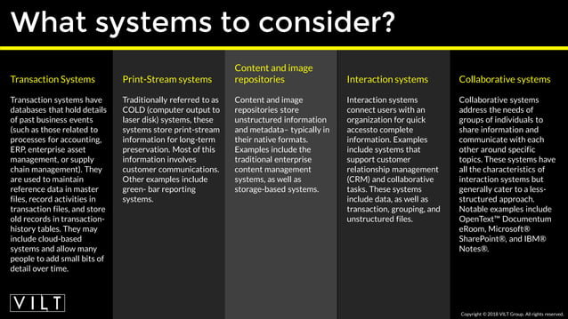 VILT - Archiving and Decommissioning with OpenText InfoArchive | PDF ...