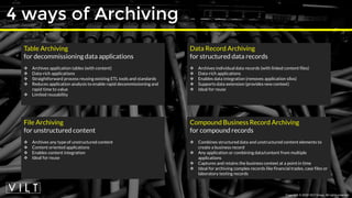 VILT - Archiving and Decommissioning with OpenText InfoArchive | PDF