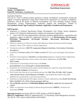 Vilvalumar ebs consultant | PDF