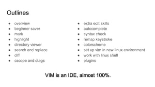 Coding with Vim | PPT | Free Download