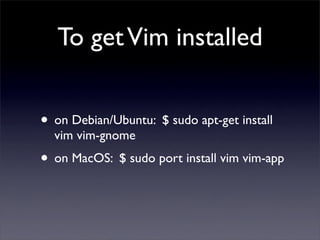 Vim Hacks (OSSF) | PPT