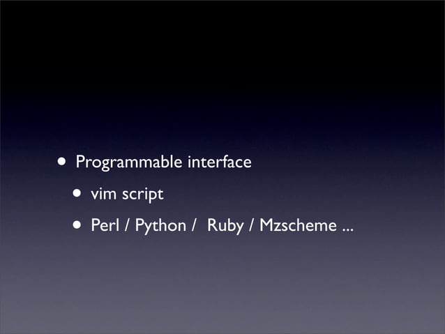 Vim Script Programming | PPT