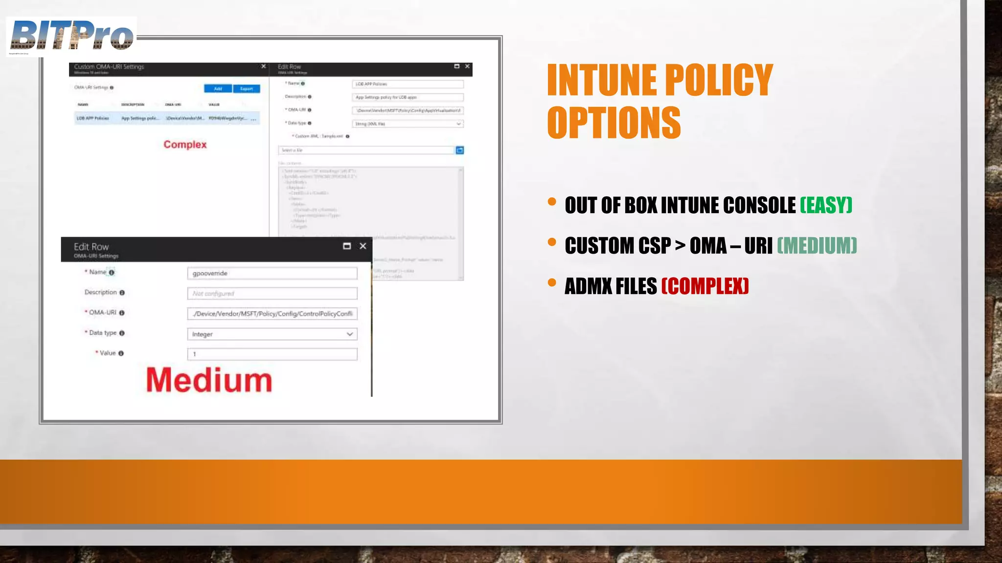 Modern Device Management Intune Policies vs Group Policies | PPTX
