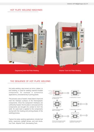 Vimal Group , Plastic Welding Process Machines | PDF