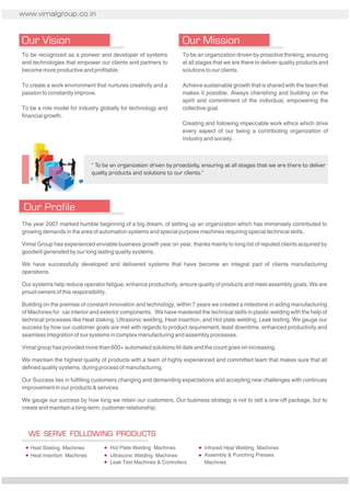 Plastic Joining Process Machines by Vimal | PDF