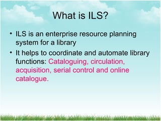Eight things you should know about Open Source ILS | PPT