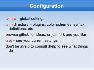 Vim and Python | PPT
