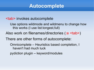 Vim and Python | PPT