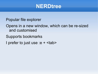 Vim and Python | PPT