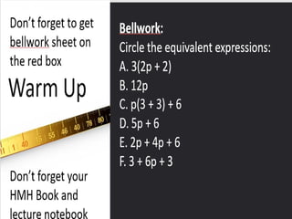 linear algebraic expressions and examples | PPT