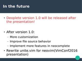 deoplete: The dark powered auto completion plugin for neovim | PDF