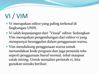 Vi atau VIM Editor Linux | PPTX