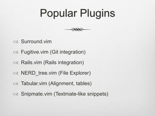 Introduction to Vim | PPTX