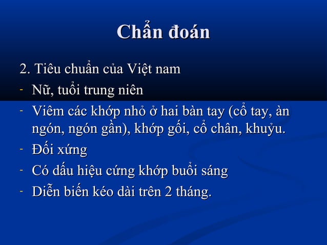Viêm khớp dạng thấp | PPT