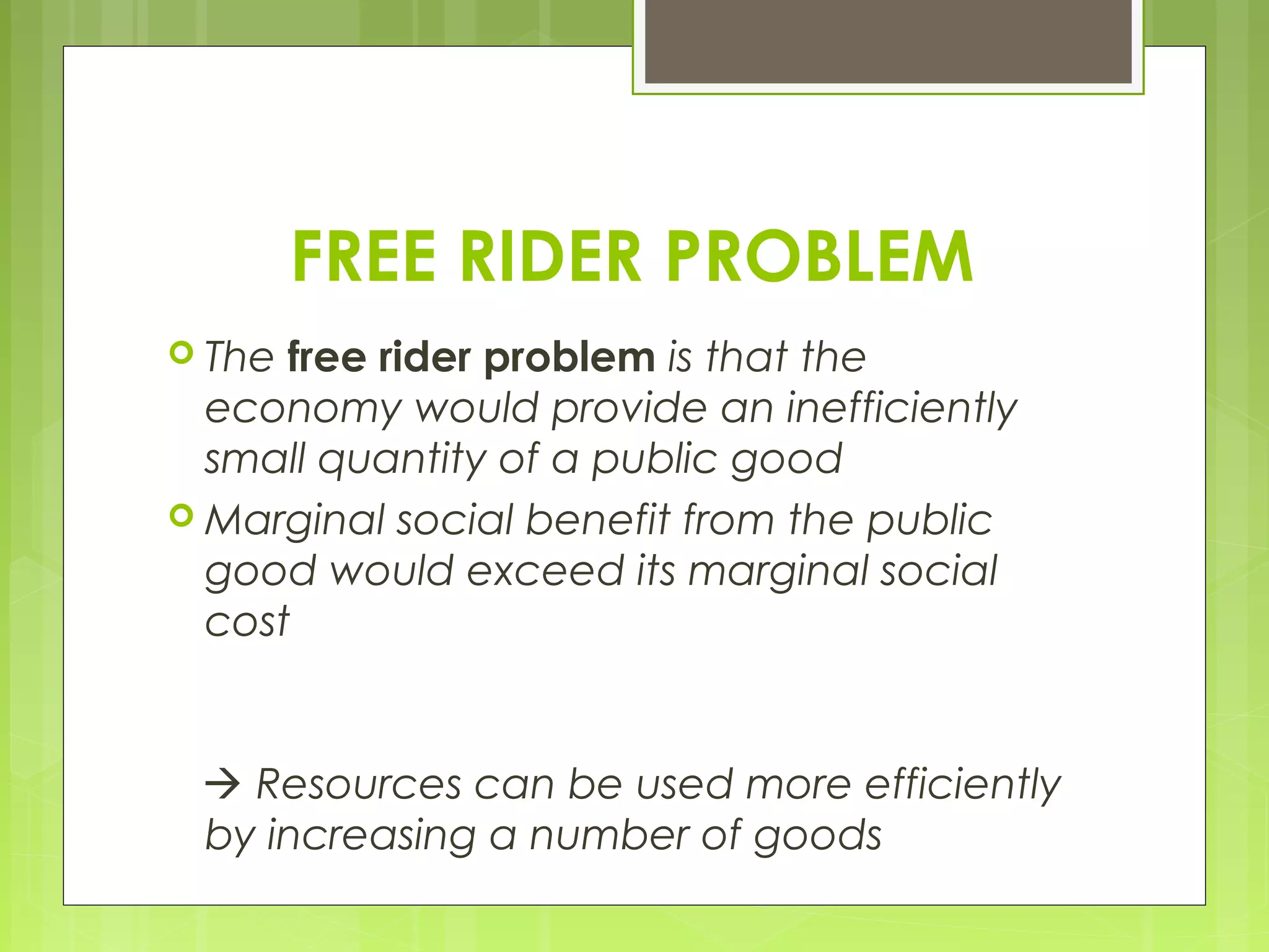 Free rider problem | PPT