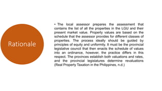 Real Property Tax Valuation of Local Government Units A Tool to Improve ...