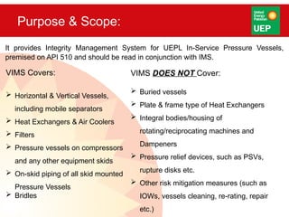 Vessel Integrity Management System VIMS UEP | PPTX